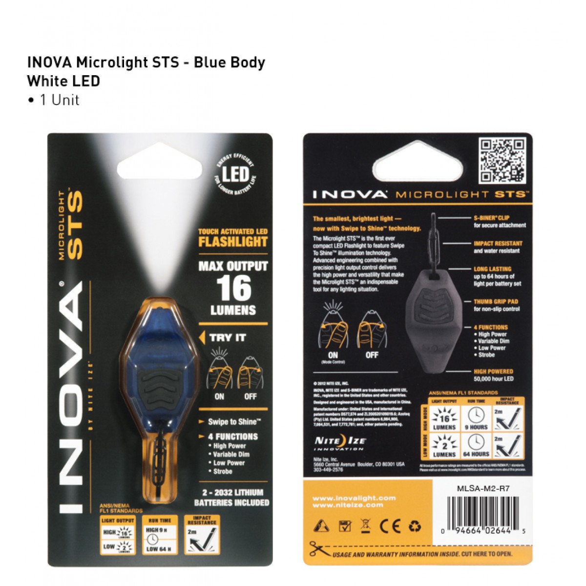 NITE IZE - Innovative Accessories - NI-MLSA - Microlight STS