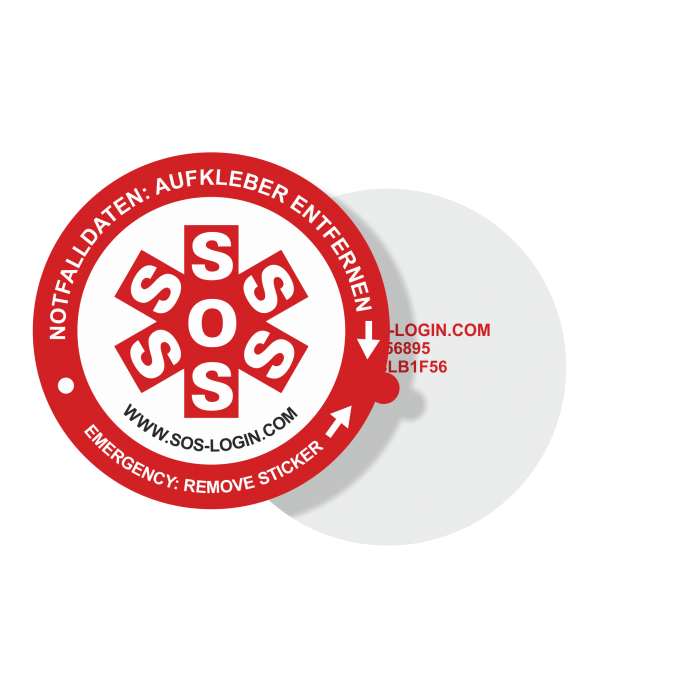 IDENT + MEDICAL - ID-SOS-HELM - SOS-Helmsticker