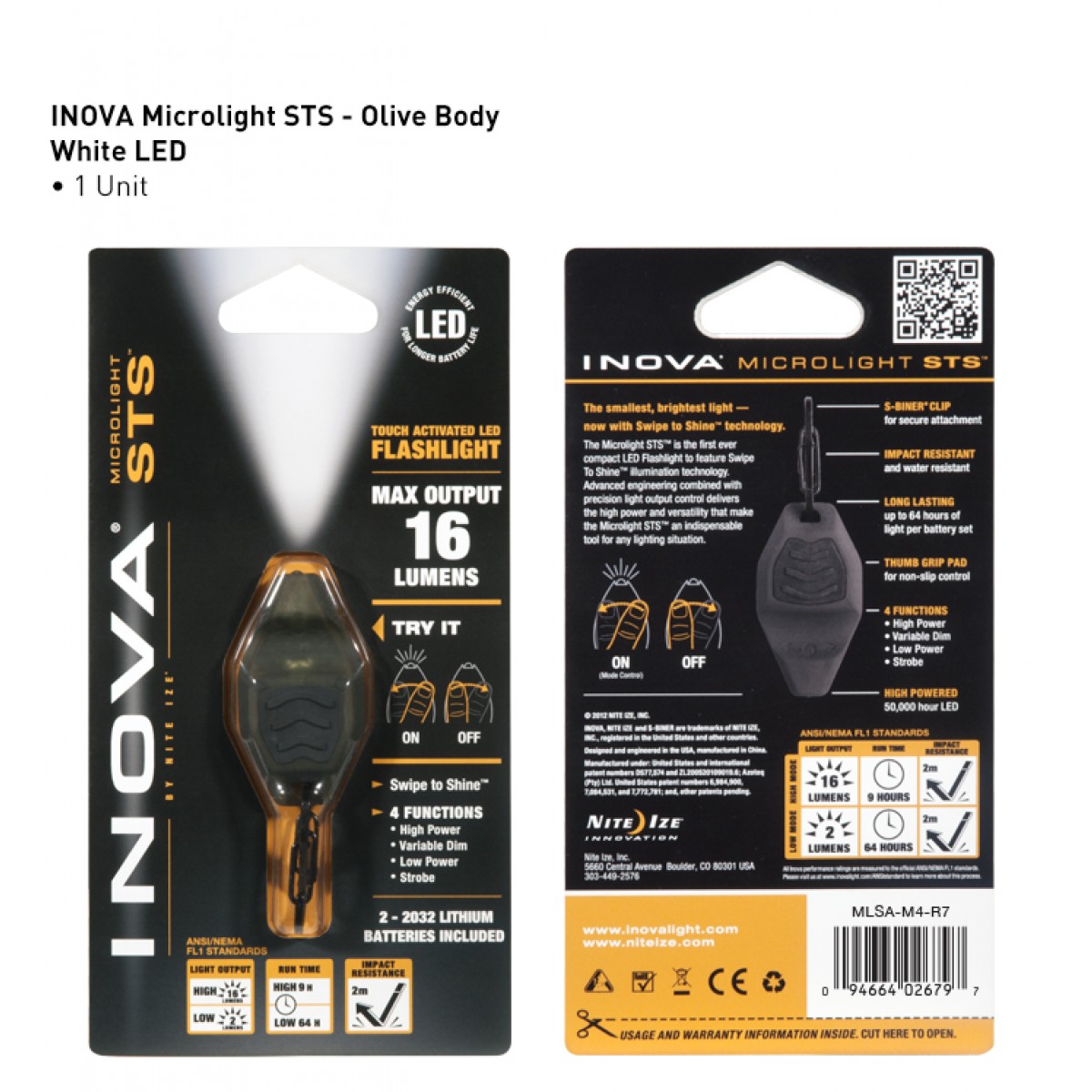 NITE IZE - Innovative Accessories - NI-MLSA - Microlight STS