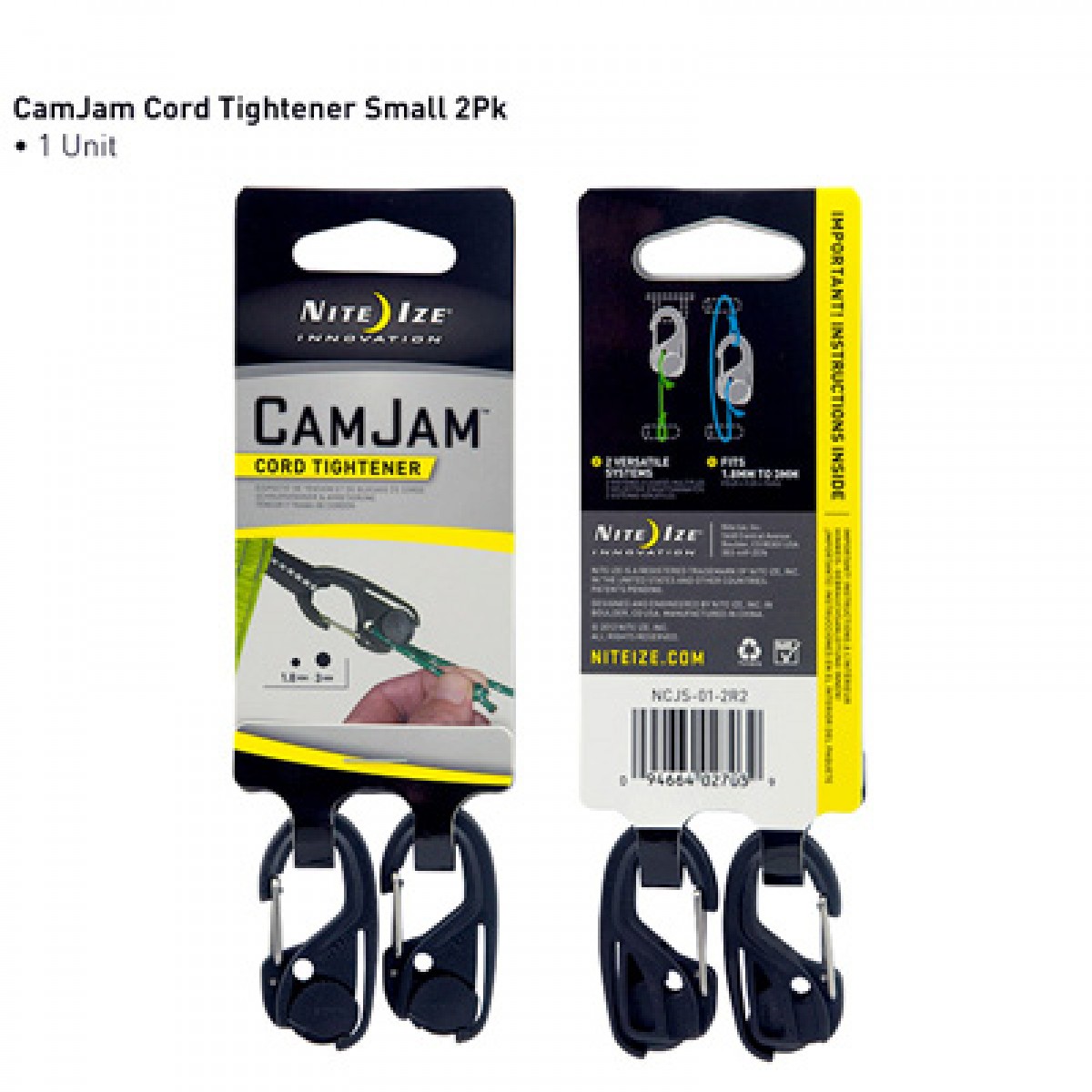 NITE IZE - Innovative Accessories - NI-NCJS - CamJam small, 2 Pack